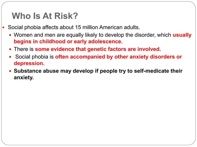 Social phobia (social anxiety disorder) | PPTX | Brain and Nervous ...