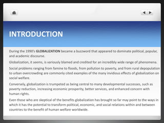Globalization and Social policy | PPTX