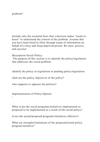 Social Policy Brief OutlineDefining the Scope of the Social.docx