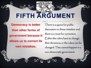 The Arguments For Democracy - Civics | PPTX