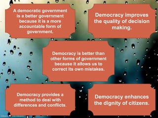 The Arguments For Democracy - Civics | PPTX