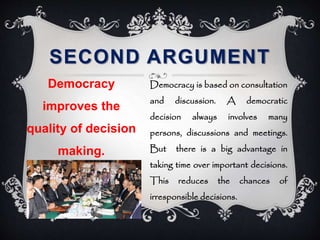 The Arguments For Democracy - Civics | PPTX