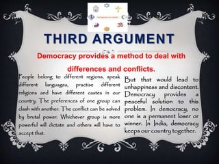 The Arguments For Democracy - Civics | PPTX
