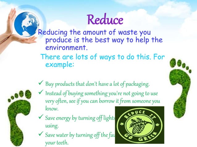 The 3 R's of Nature. | PPTX | Environmental Services Industry | Industries