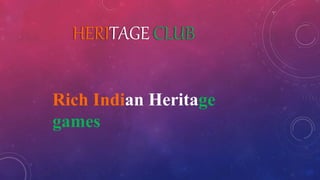 ancient Indian games | PPTX