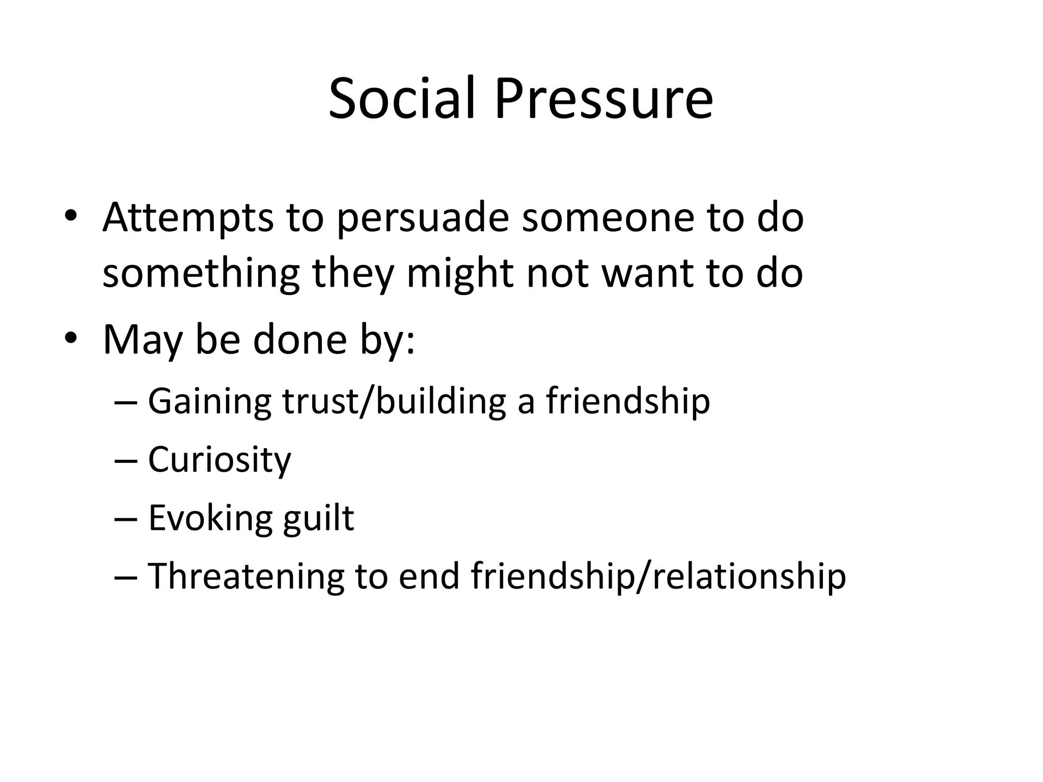 Social pressure | PPTX