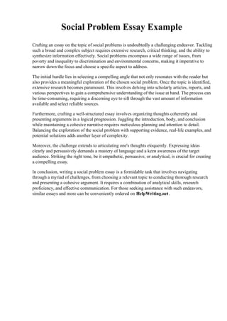 Social Problem Essay Example.pdf