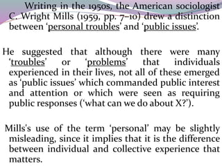 SOCIAL PROBLEMS- its conceptualisation and theorisation | PPTX