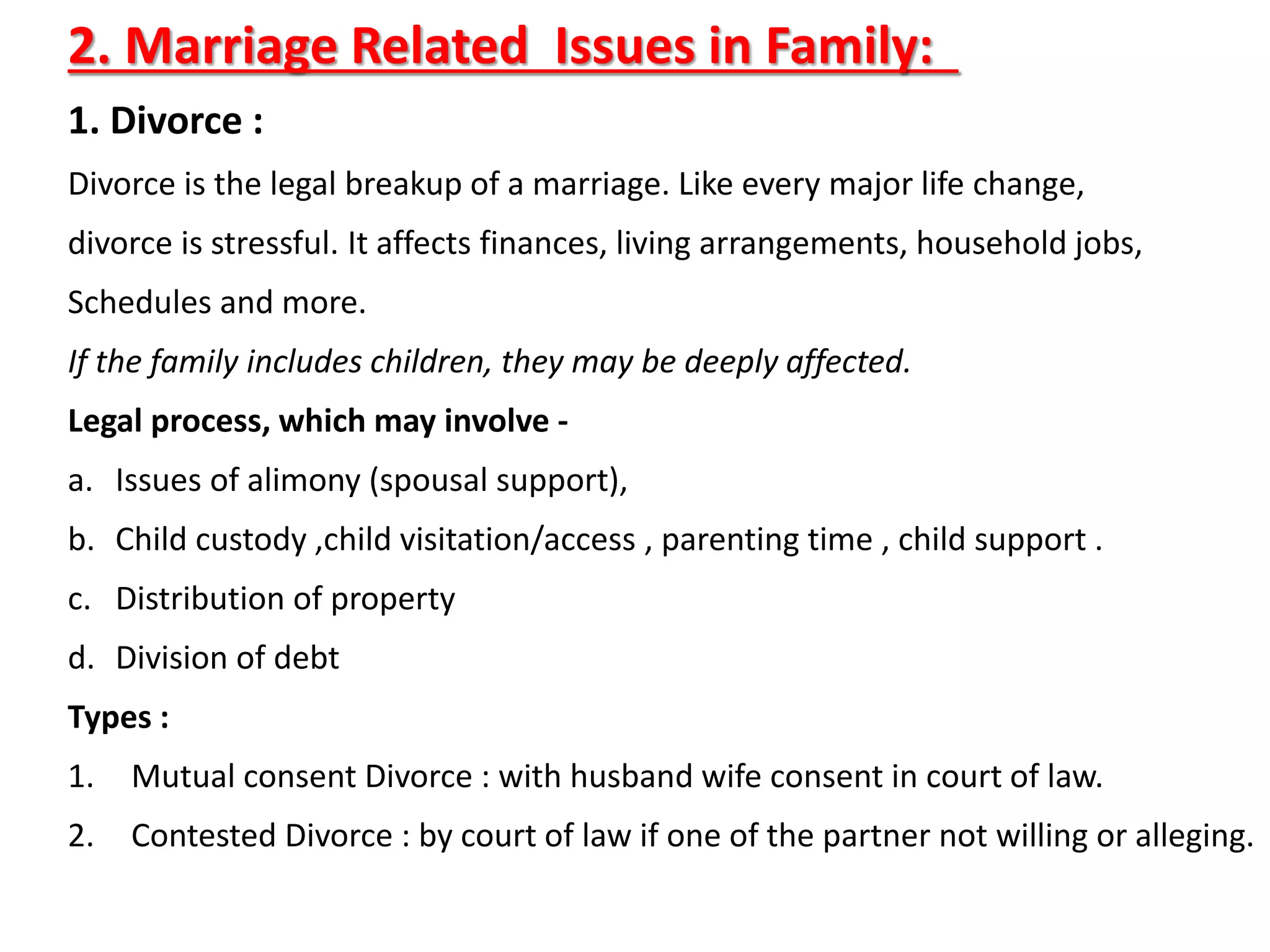 Social problems in family | PPTX