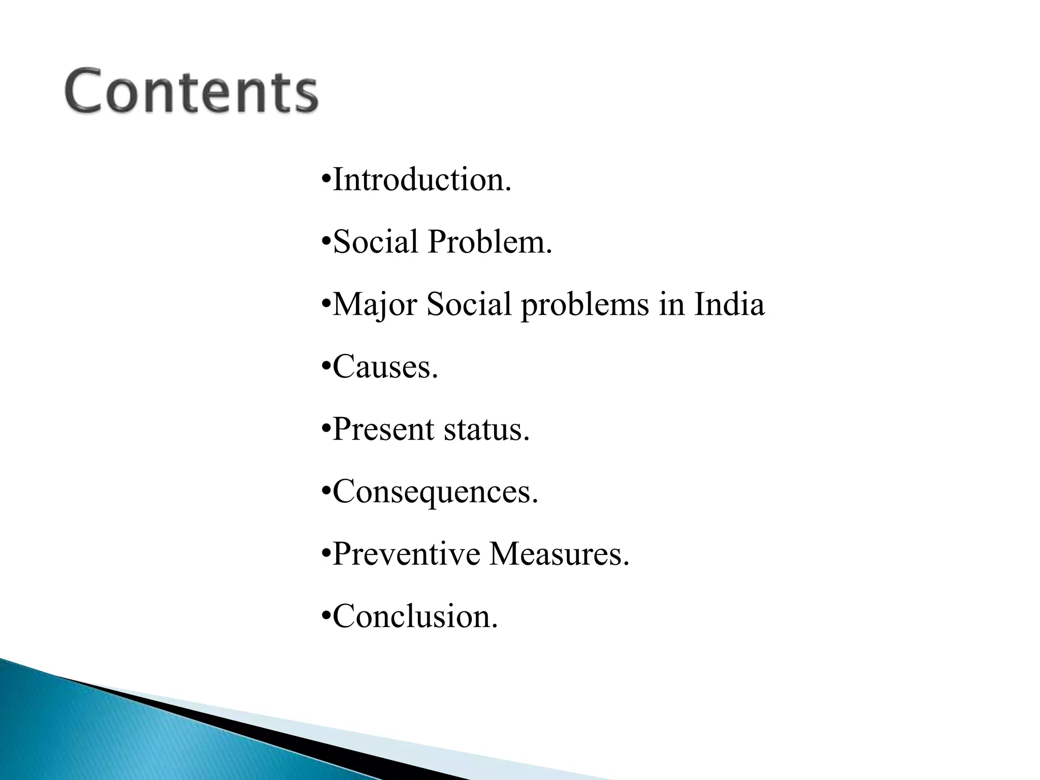Social problems in india | PPTX