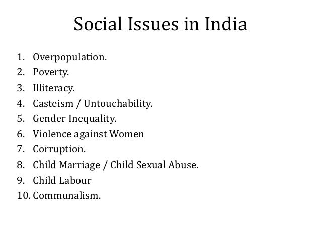 Social Problems in India.pptx | Crime & Harmful Acts to Individuals ...