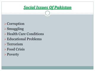 Social problems in Pakistan + Solutions | PPTX