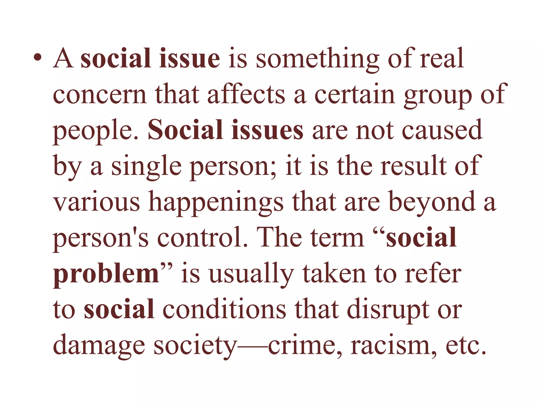 Social problems in society | PDF