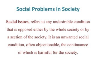 Social problems in society | PDF
