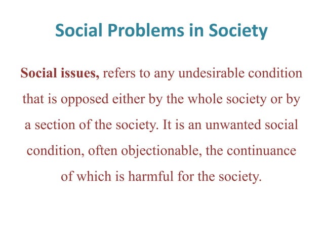 Social problems in society | PDF | Debated Sensitive Social Issues ...