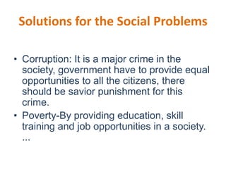Social problems in society | PDF