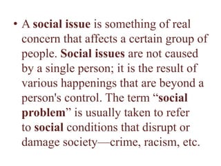 Social problems in society | PDF