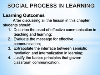 Social processes in learning | PPT