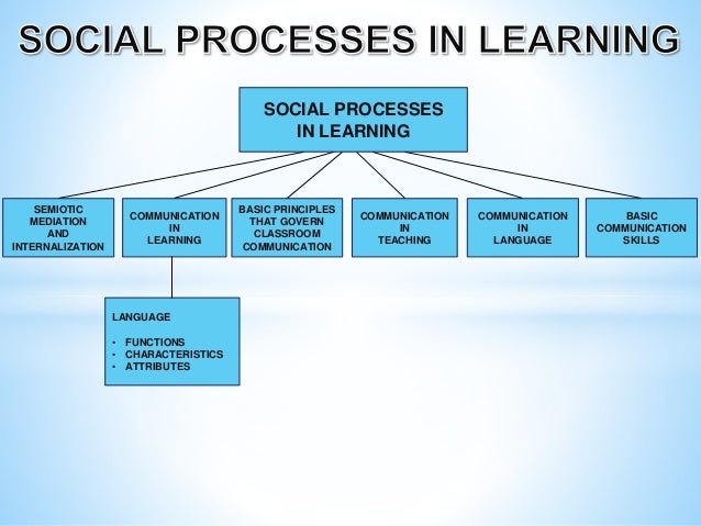 Social processes in learning