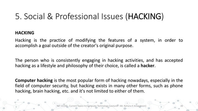 Social & professional issues in IT | PPTX | Email | Internet