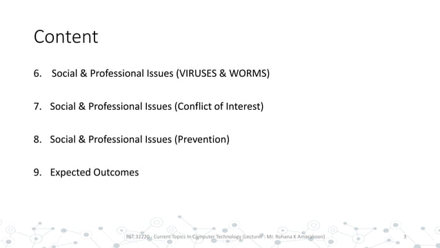 Social & professional issues in IT | PPTX | Email | Internet