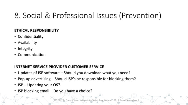 Social & professional issues in IT | PPTX | Email | Internet