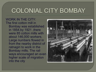 LONDON AND COLONIAL CITY BOMBAY | PPTX