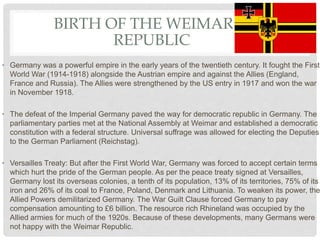 Nazism And Rise Of Hitler | PPTX