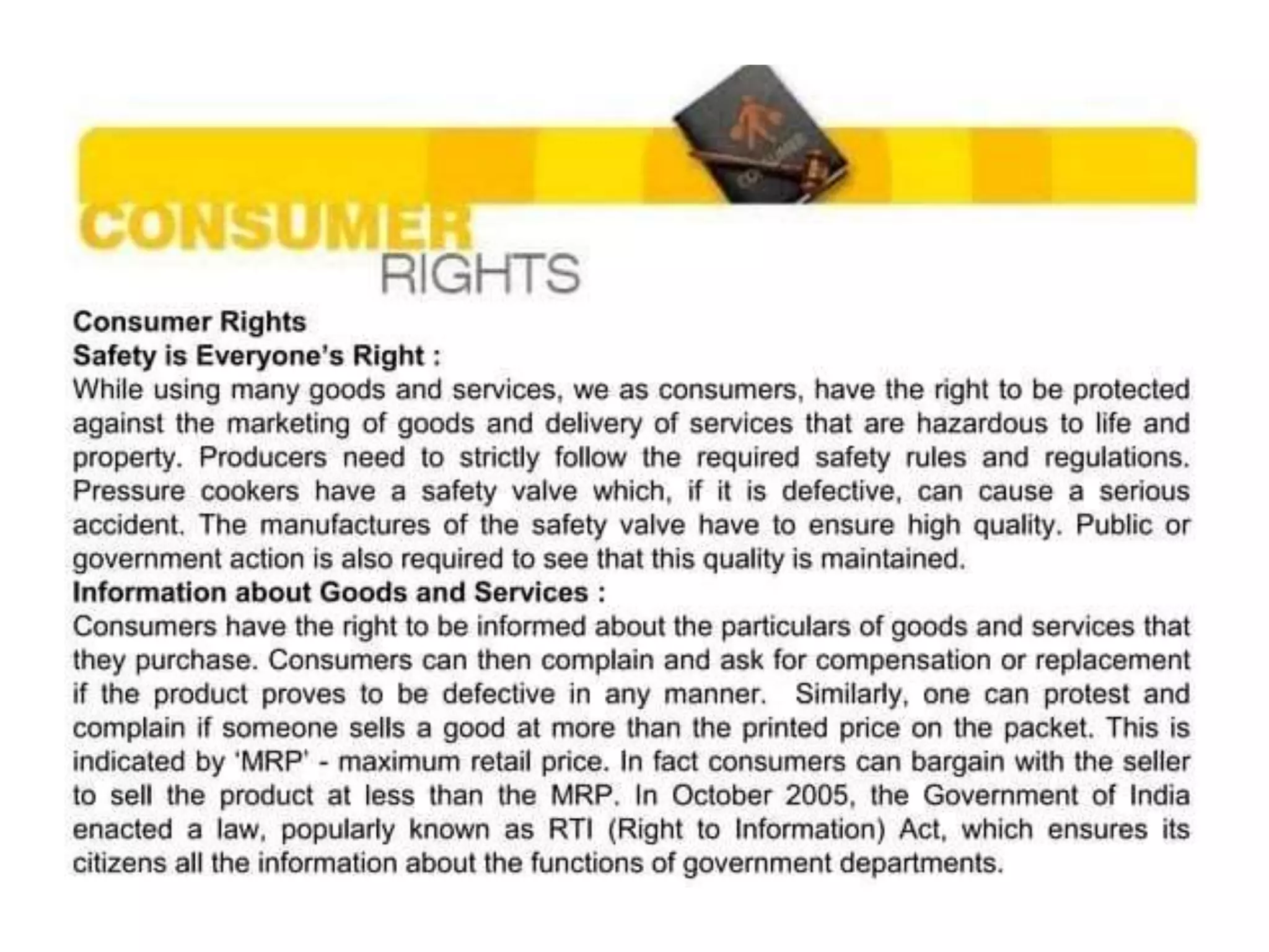 Consumer rights ppt | PPT