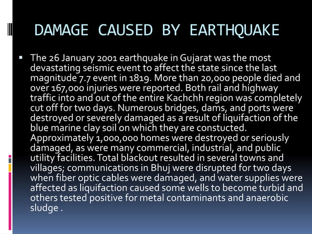 BHUJ EARTHQUAKE | PPTX | Geography | Science