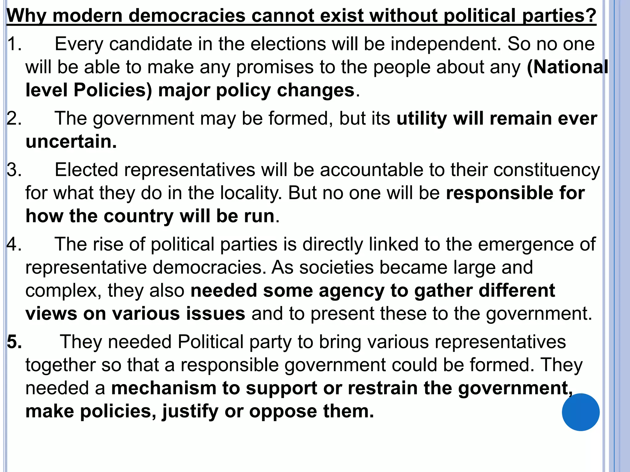 Social project work-political parties | PPTX