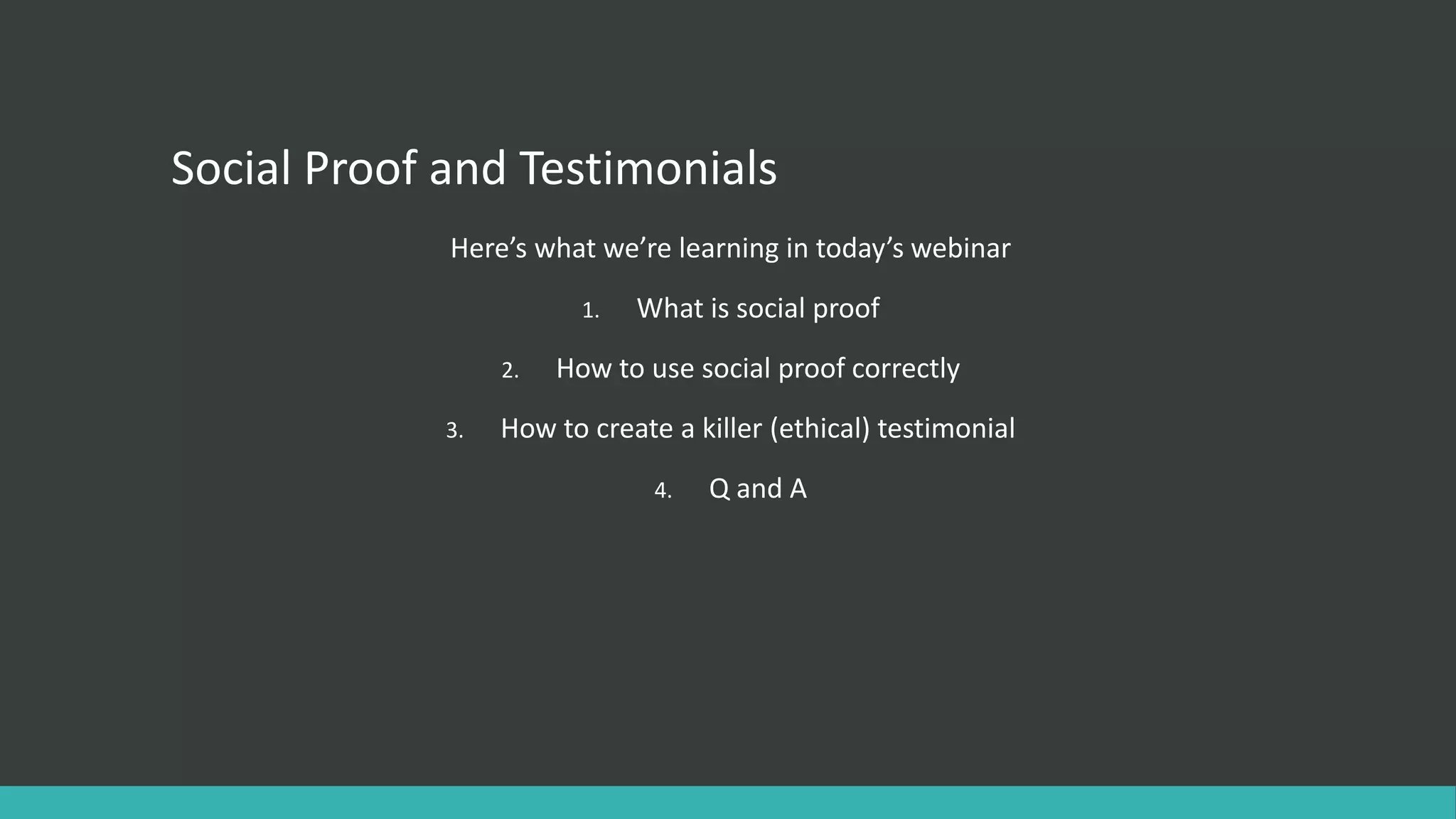 Social proof and testimonials | PPT