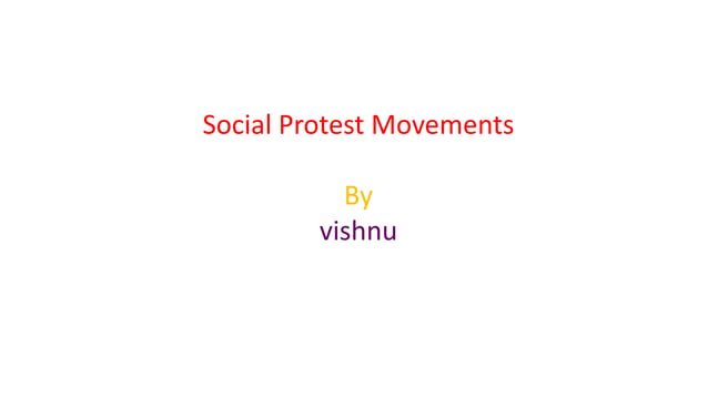 Social protest movements | PPT