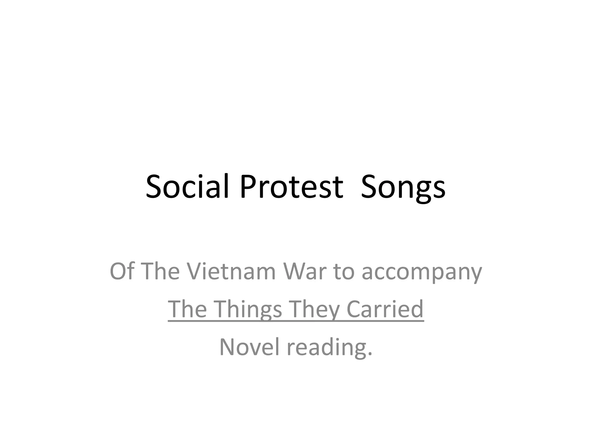 Social protest songs | PPTX