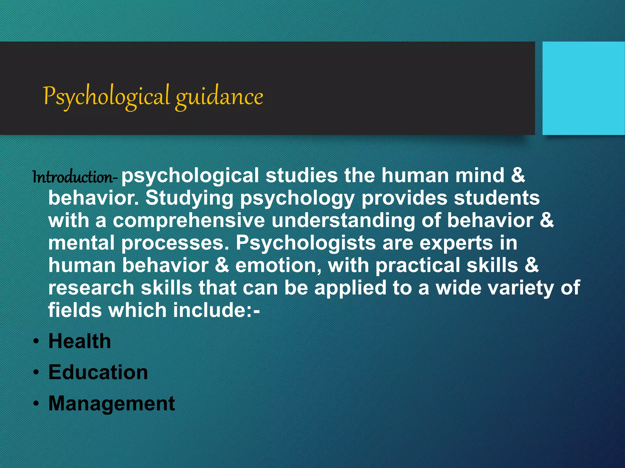 Social & psychological guidance | PPT