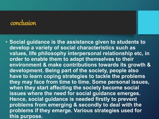 Social & psychological guidance | PPT