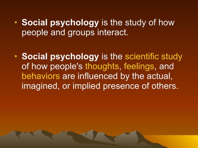 Social psychology | PPT