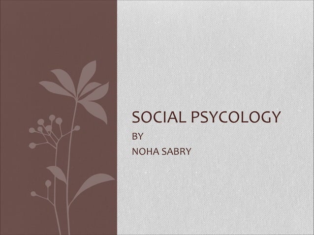 Social psychology | PPT