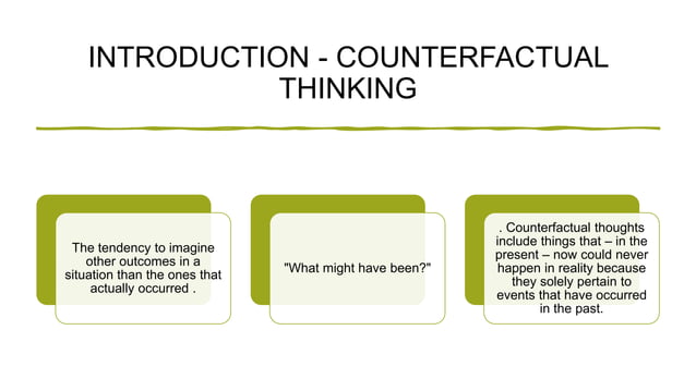 counterfactual thinking and magical thinking in social psychology | PPT