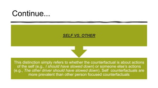 counterfactual thinking and magical thinking in social psychology | PPT