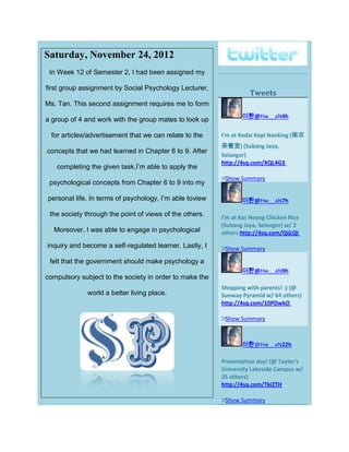 Social psychology (portfolio) | PDF