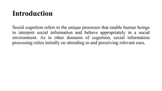 Social Psychology; Social cognition , Schemas | PPTX