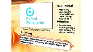 Social Psychology Subliminal Priming | PPT