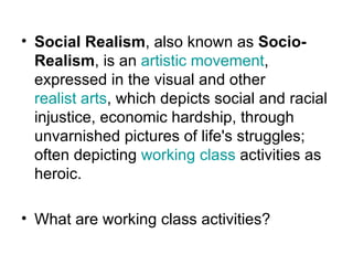 Social realism as a genre SECTION B | PPT