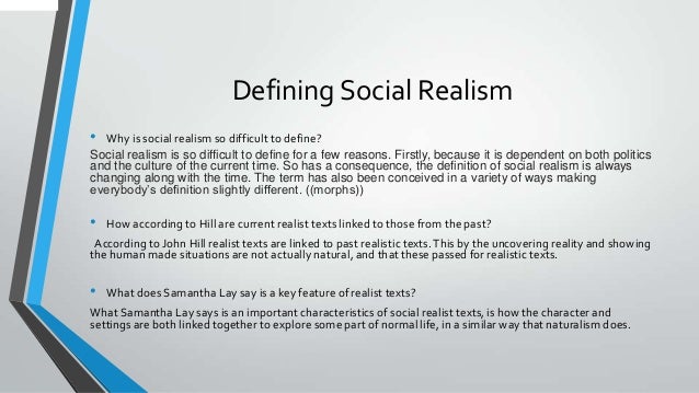 Social realism homework presentation