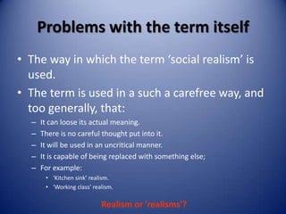 Social realism in the british context presentation | PPT