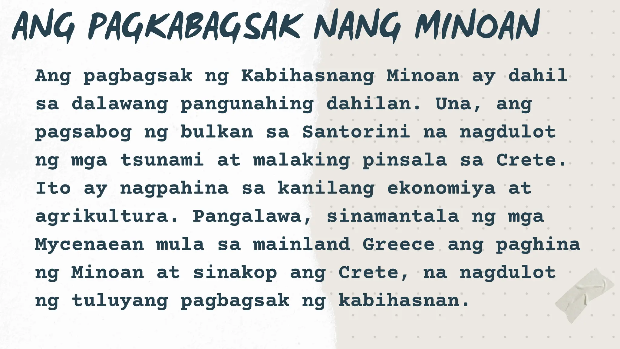 KABISHASNANG MINOAN: PAANO LUMAGO AT BUMAGSAK | PDF
