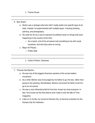 Social Realism Worksheet | DOCX | Modern Art | Fine Art