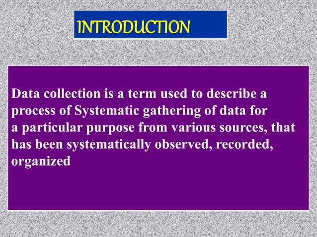 ppt on data collection , processing , analysis of data & report writing | PPTX | Educational ...