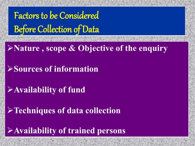 ppt on data collection , processing , analysis of data & report writing | PPTX | Educational ...